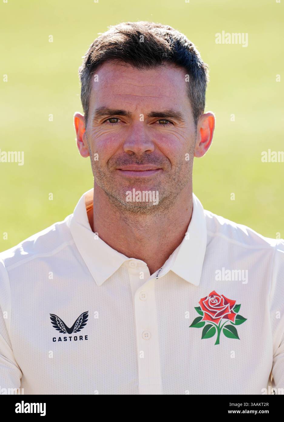 Lancashire's James Anderson during a photocall at Emirates Old Trafford ...