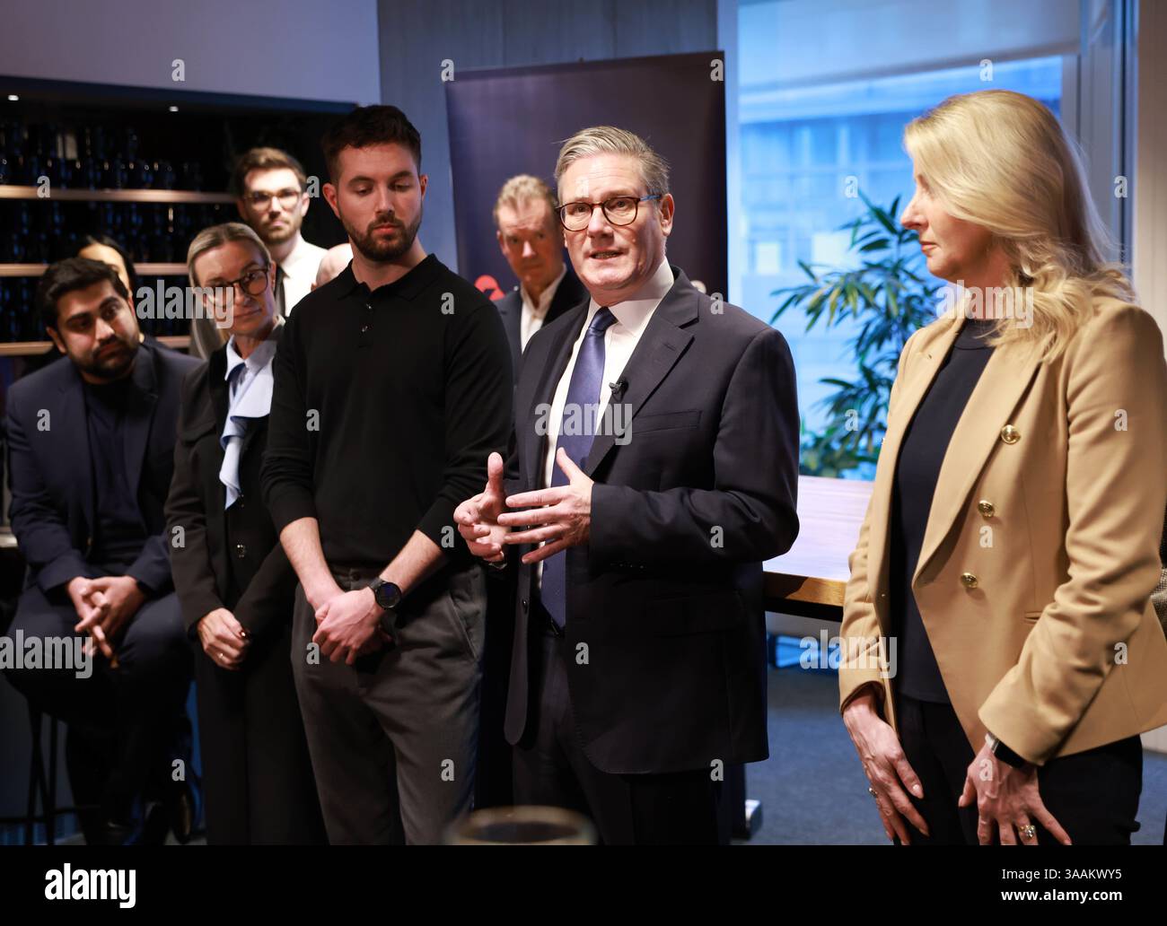 Prime Minister Sir Keir Starmer with CEO Debbie Crosbie during a visit ...