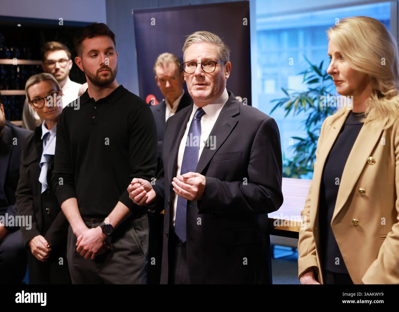 Prime Minister Sir Keir Starmer with CEO Debbie Crosbie during a visit ...