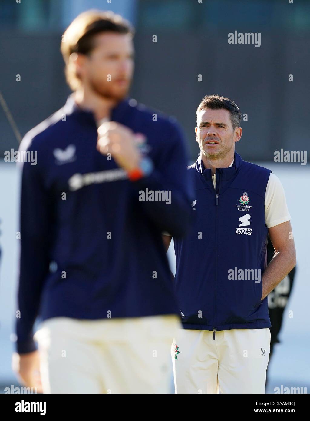 Lancashire's James Anderson during a photocall at Emirates Old Trafford ...