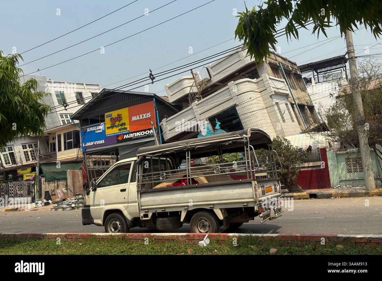 Damaged buildings are seen in the aftermath of Friday's earthquake in ...