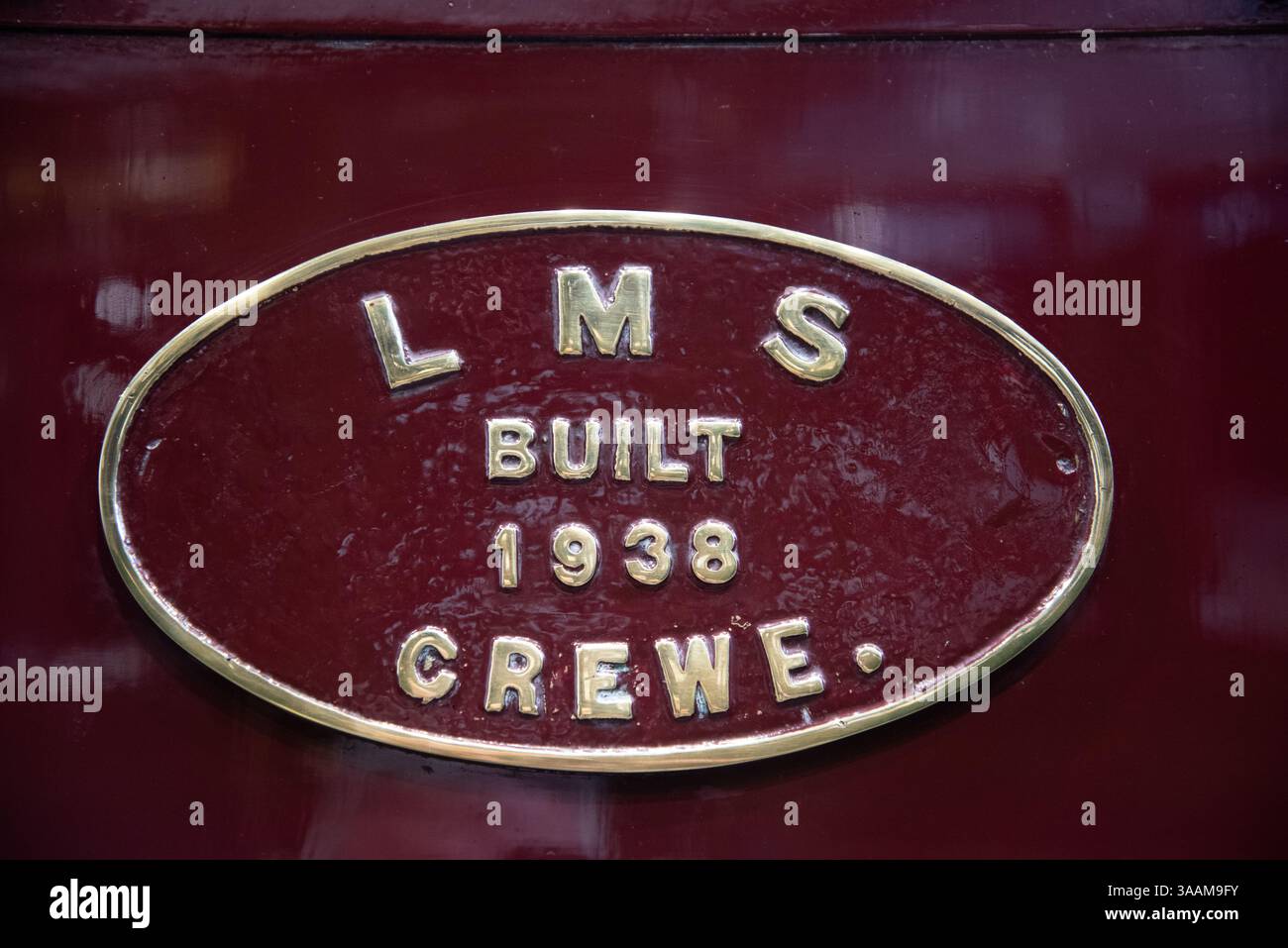 Plate recording the build date of Coronation Class, 6229 'Duchess of ...