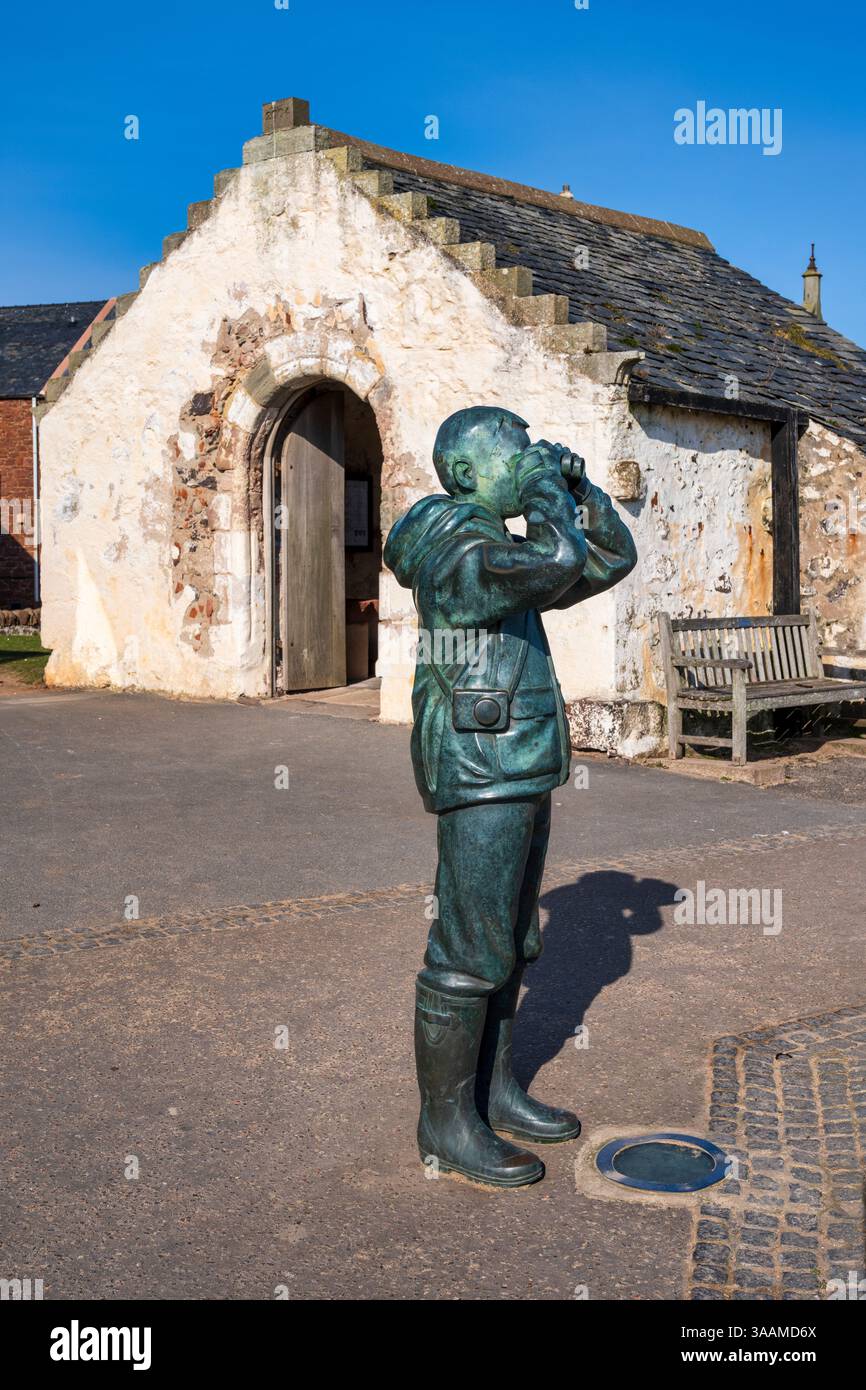 The Watcher, a life-sized male bronze sculpture by Kenny Hunter ...