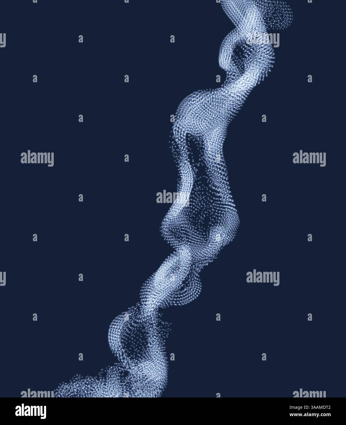 Array with Dynamic Particles. Wavy Background. Composition with Motion Effect. Abstract Vector ...