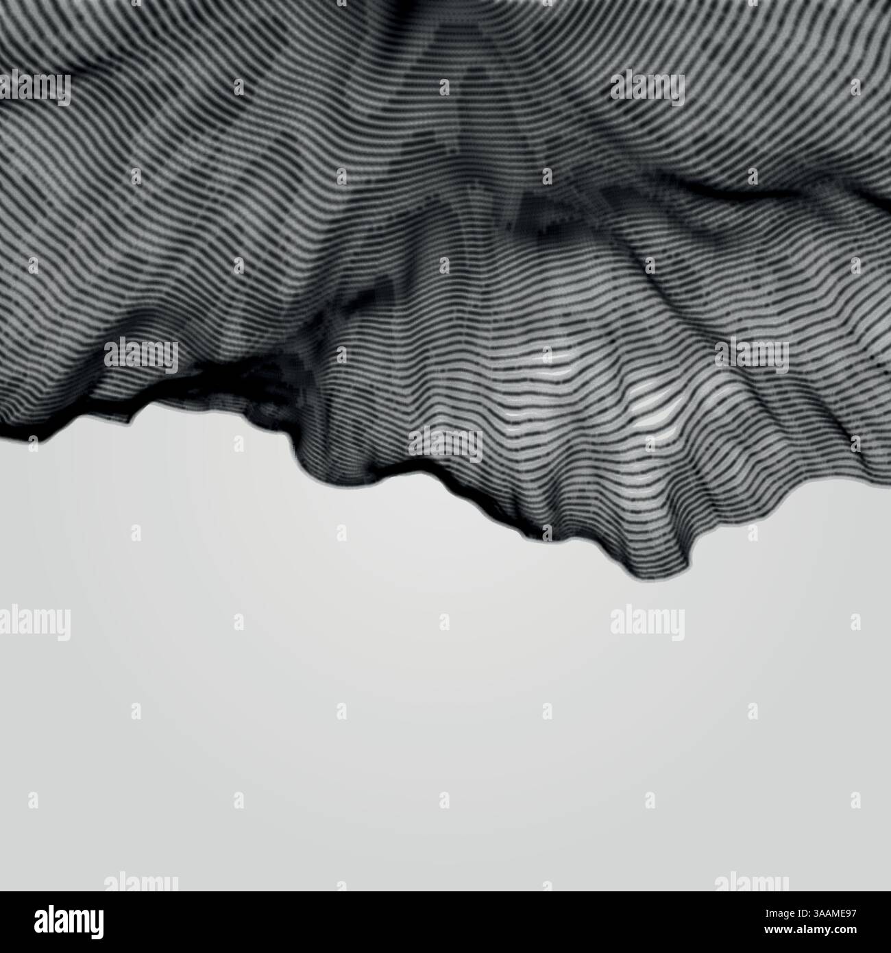 Array with Dynamic Particles. 3D Technology Style. Abstract Background ...