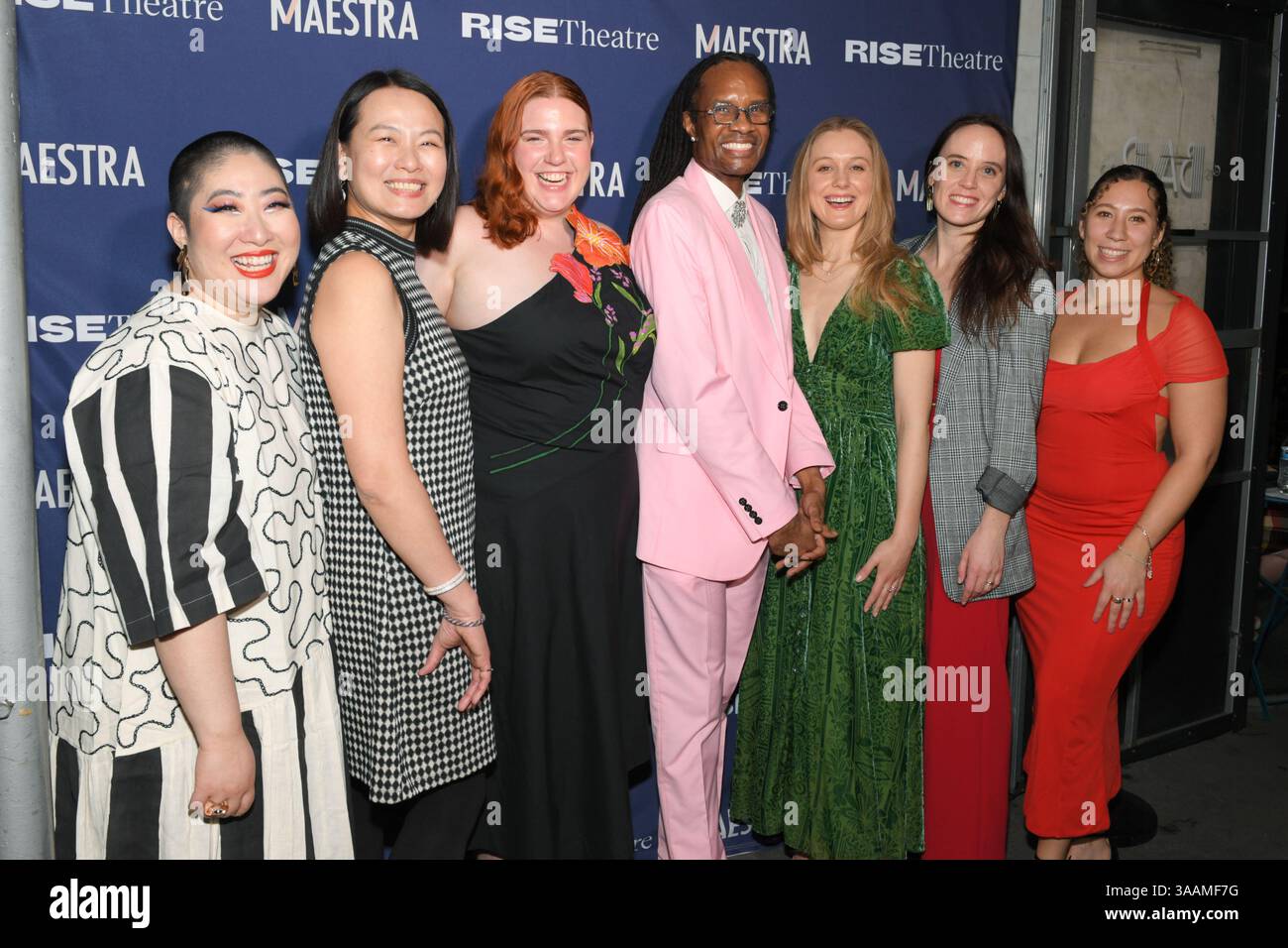 New York, USA. 31st Mar, 2025. Lee Bynum (C) attends Maestra Music's ...