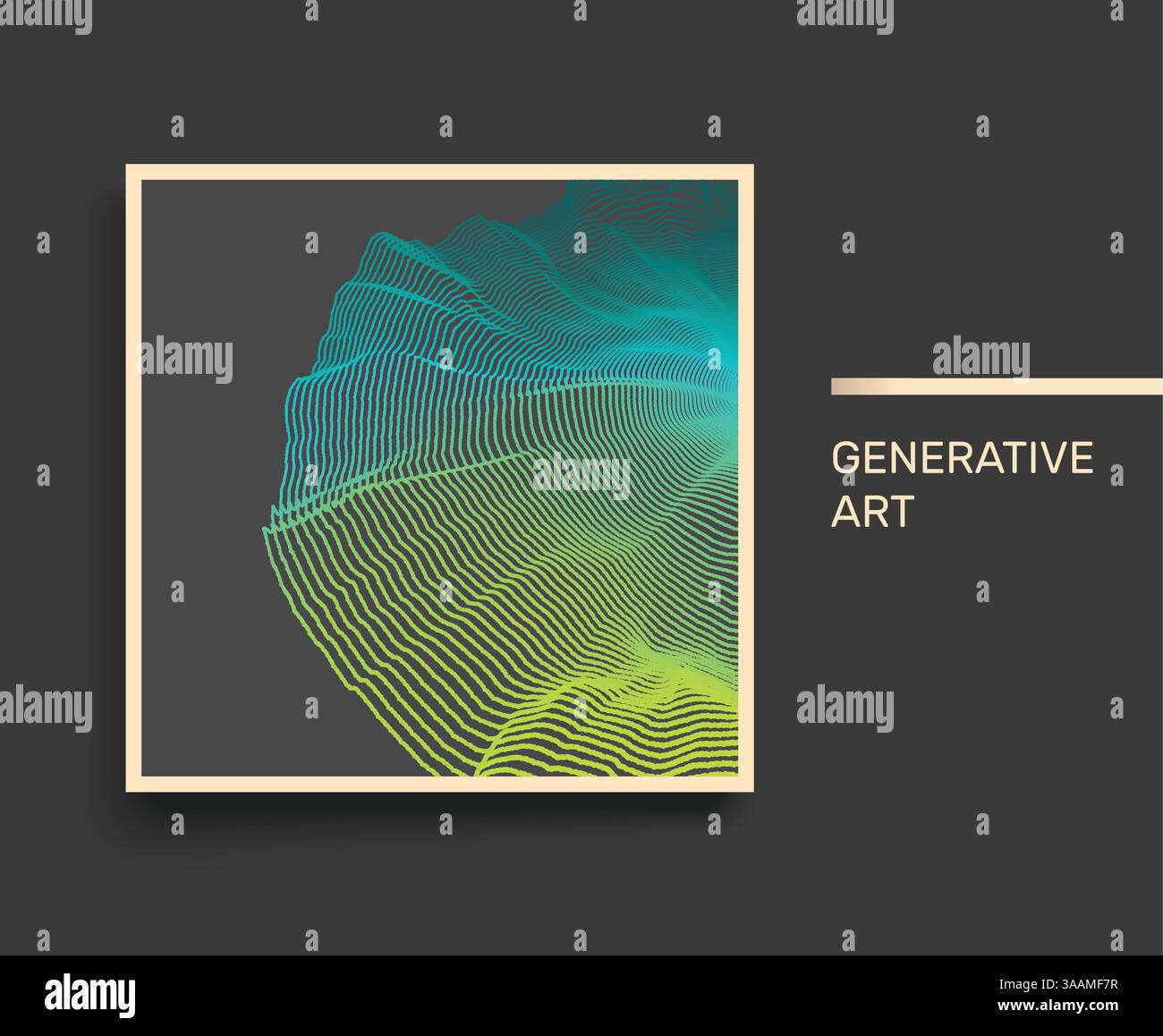 Array with Dynamic Particles. Textbook, booklet or notebook mockup ...