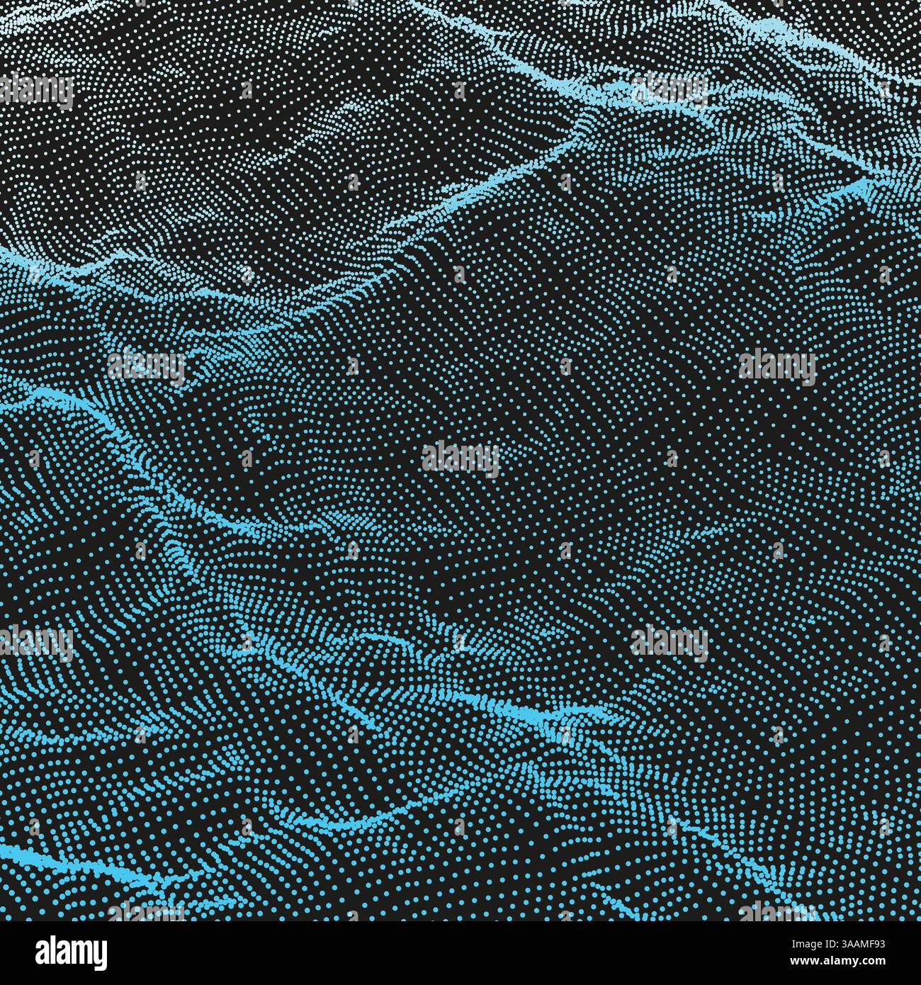 Array with Dynamic Particles. 3d Futuristic technology style. Abstract Background. Texture ...