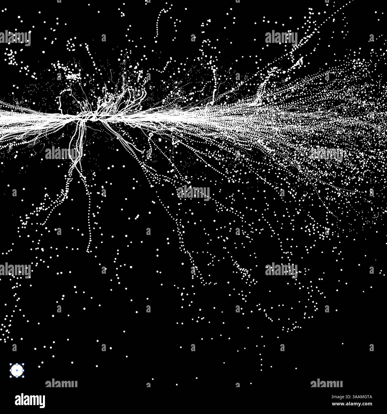 Point Explode. Array with Dynamic Emitted Particles. Abstract Dynamic Background. Vector ...