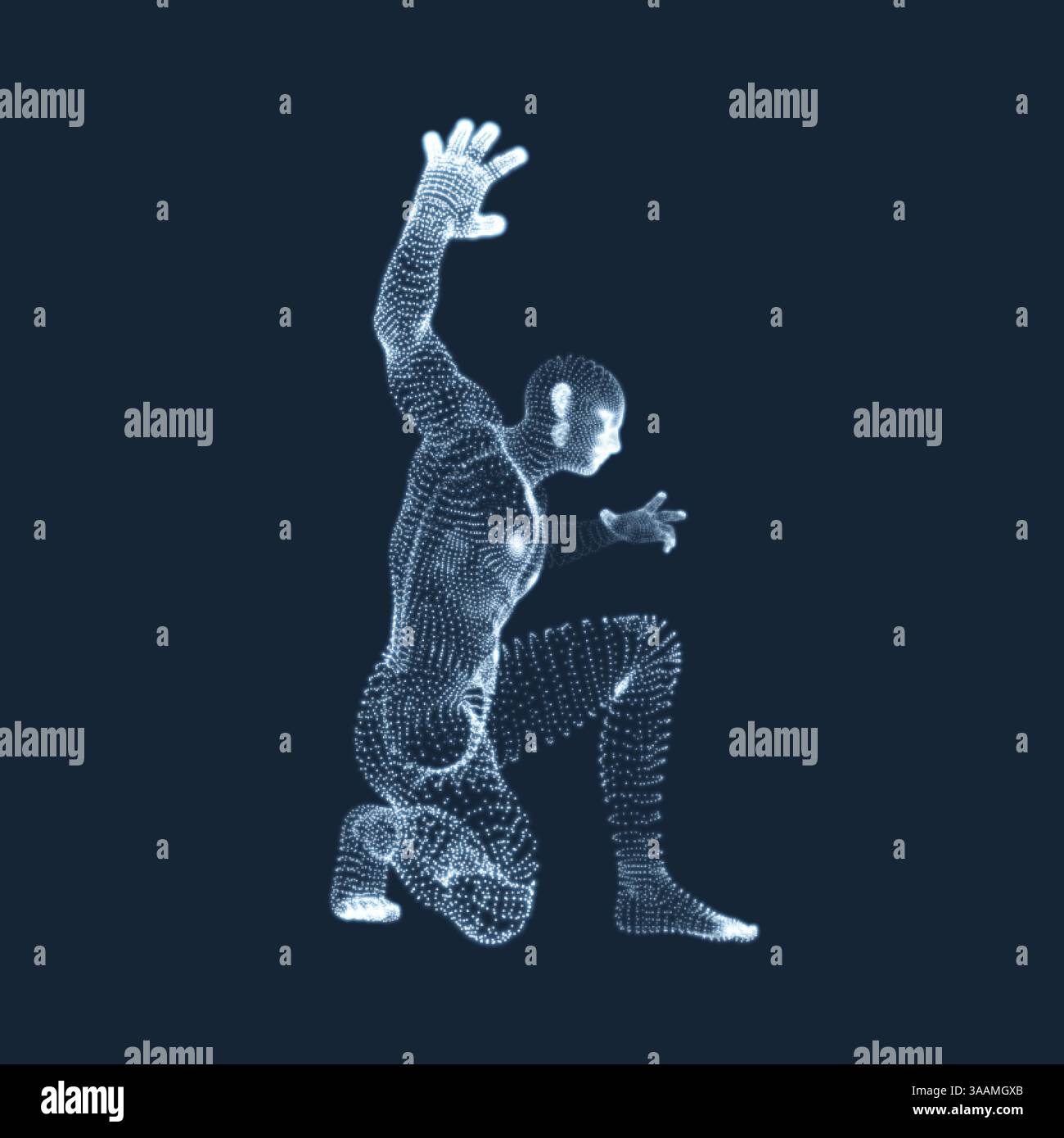 3D Model of Man. Vector Illustration Stock Vector Image & Art - Alamy