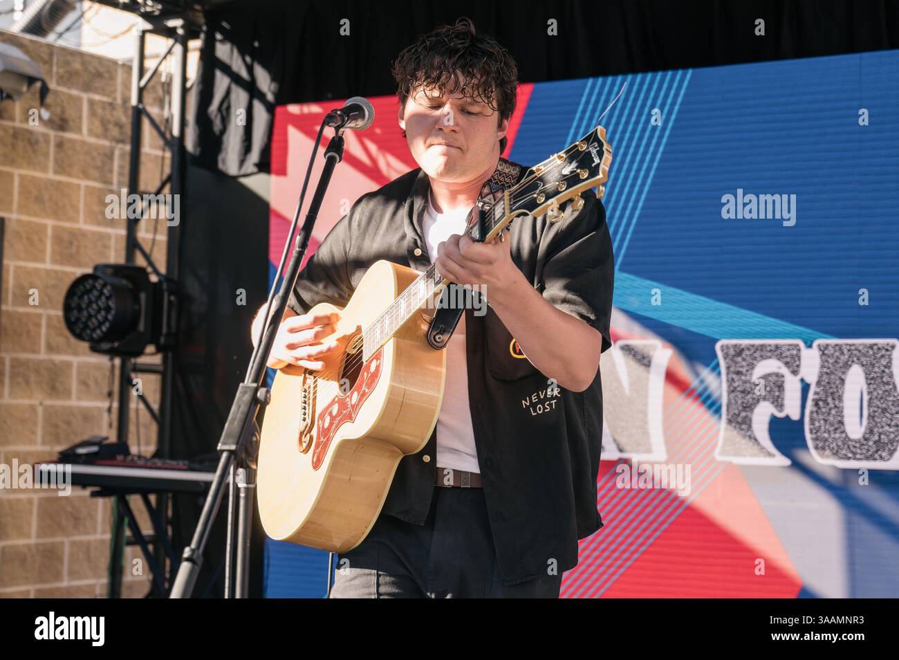 Finn Forster performs at the British Music Embassy during SXSW 2025 ...