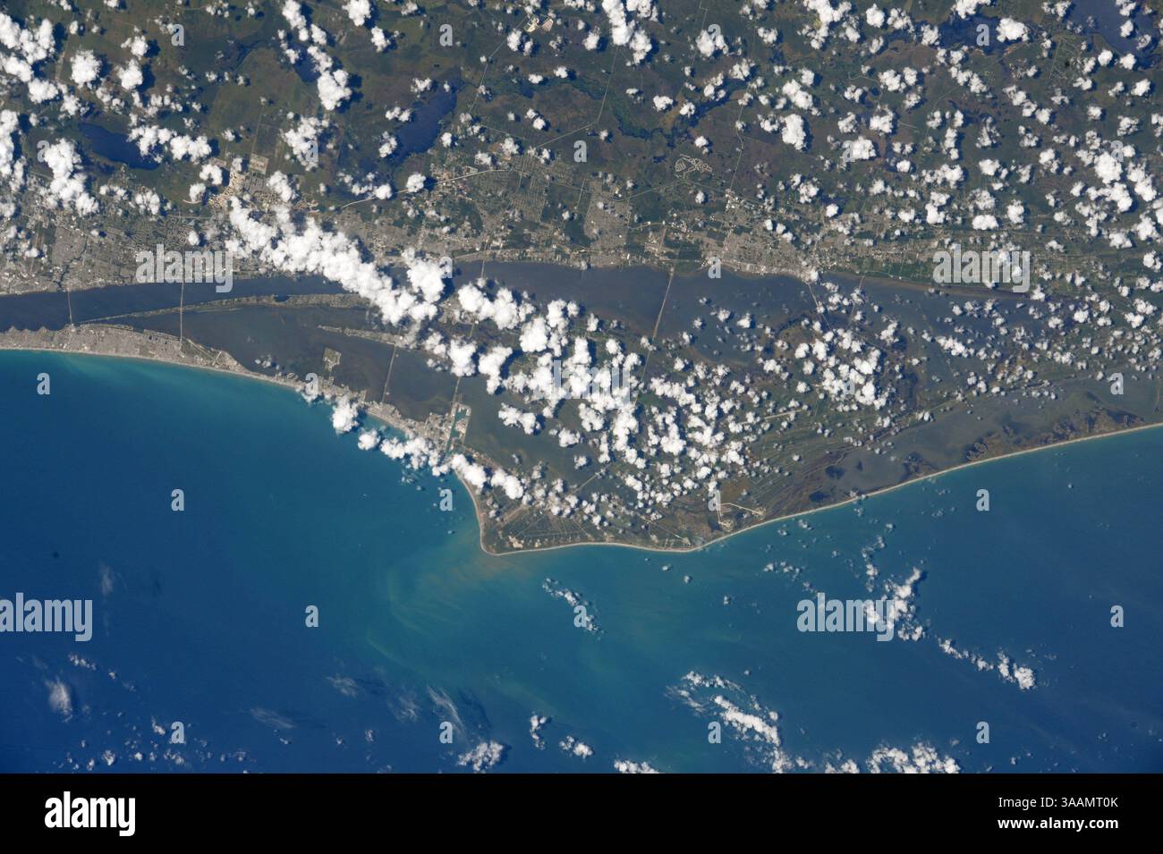 October 28, 2017 - Earth orbit - A satellite view of the Kennedy Space ...