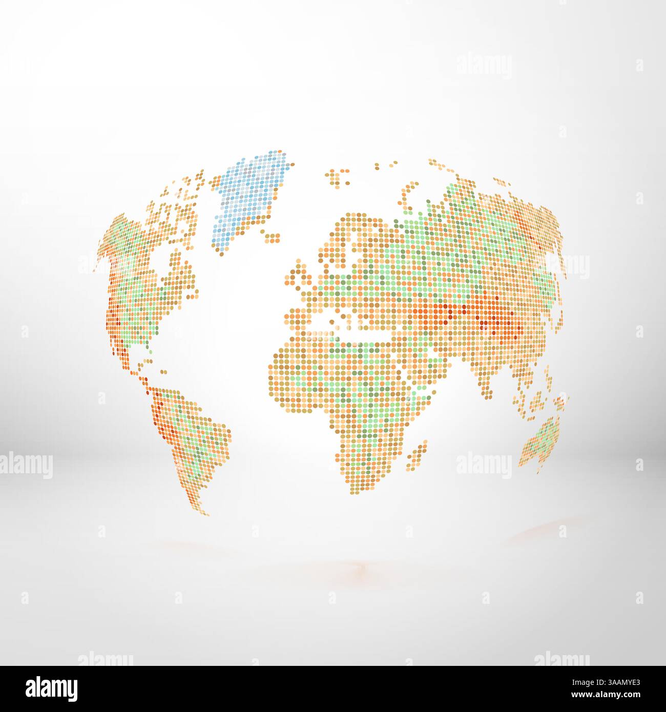 World map located in space. Vector relief card background. Dot style Stock Vector Image & Art ...