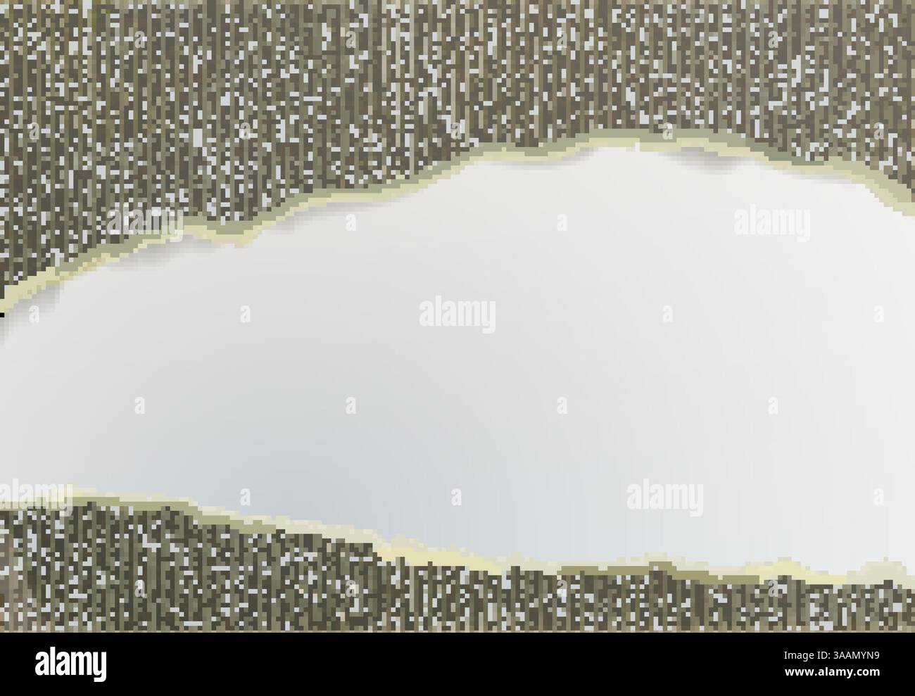 Weathered cardboard with torn edges vector textural background with ...