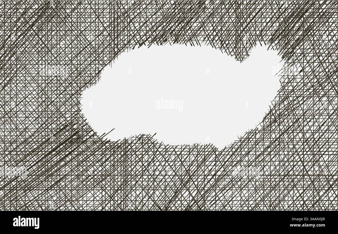 White background dotted with straight lines with a gap in the middle in ...