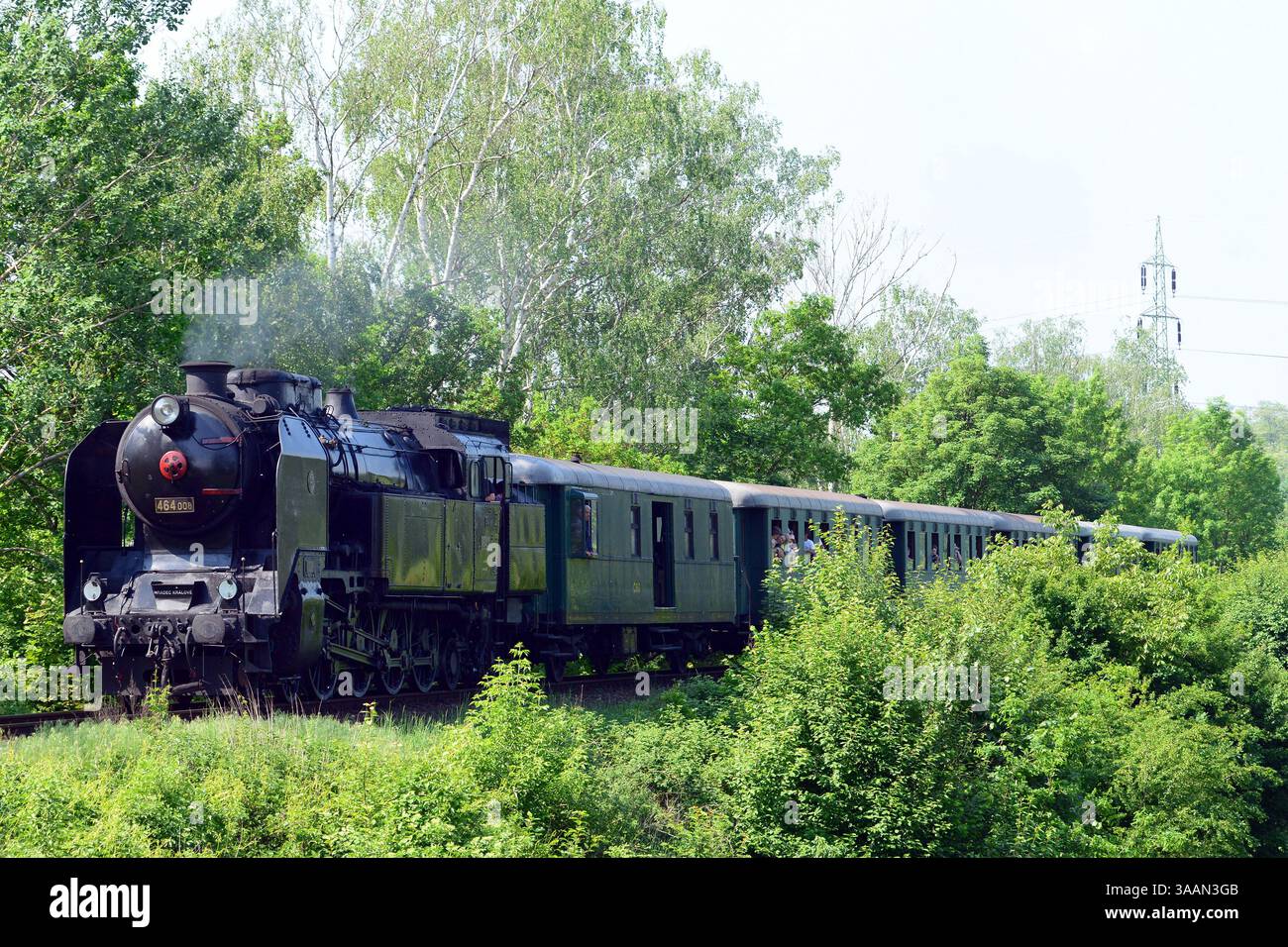 May 12, 2018 - Bakov Nad Jizerou, Czech Republic - A steam train runs ...