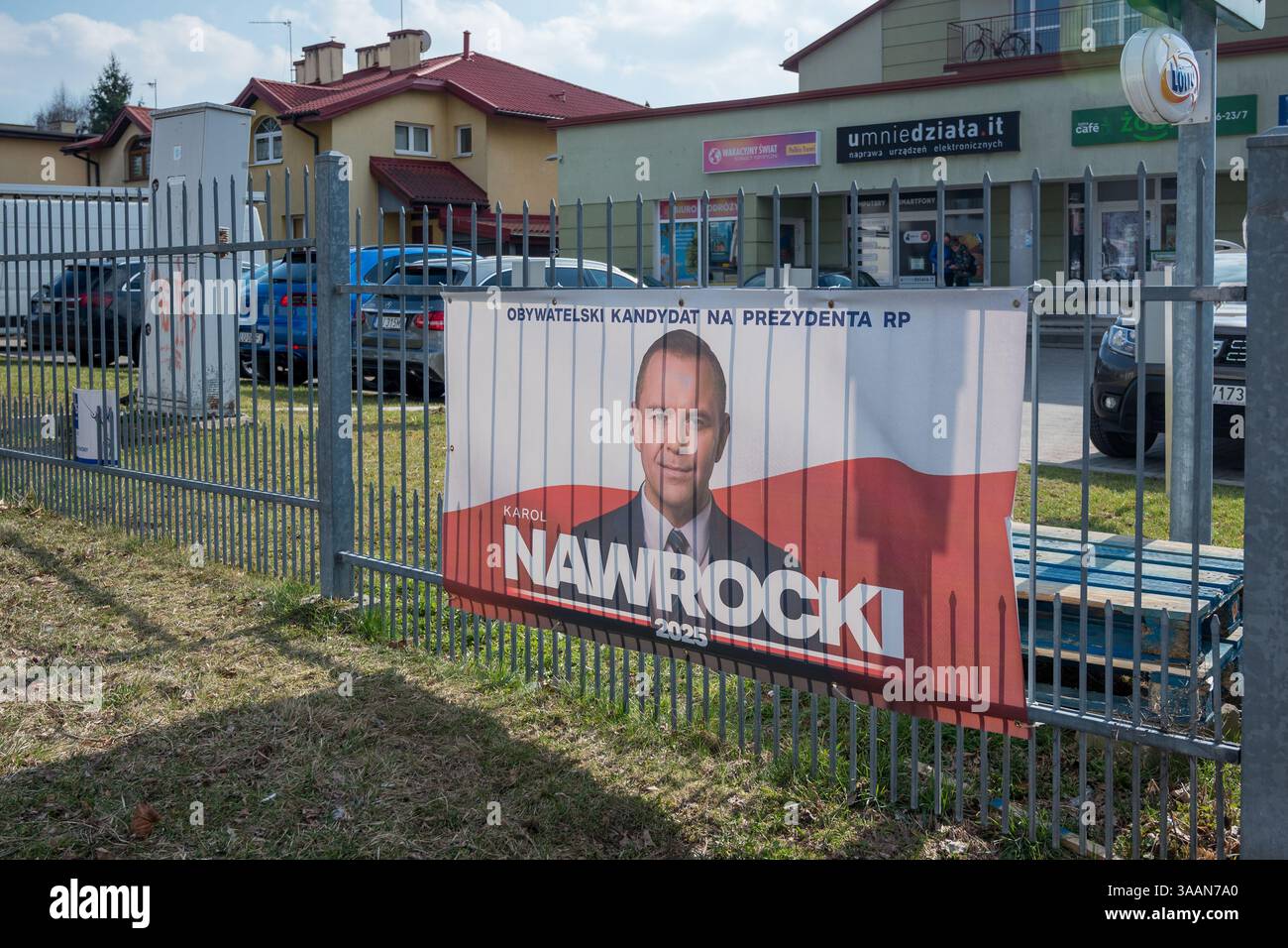 Lublin, Poland, 25 March 2025 poster of Karol Nawrocki, Polish ...