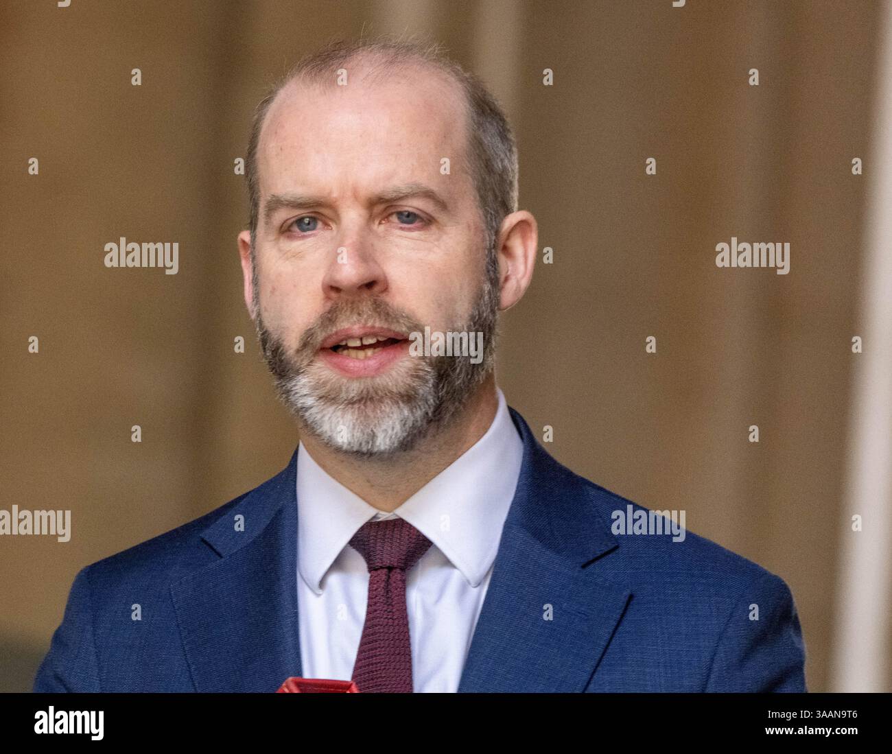 London UK 01 Apr 2025 Jonathan Reynolds, Business Secretary, arrives at ...