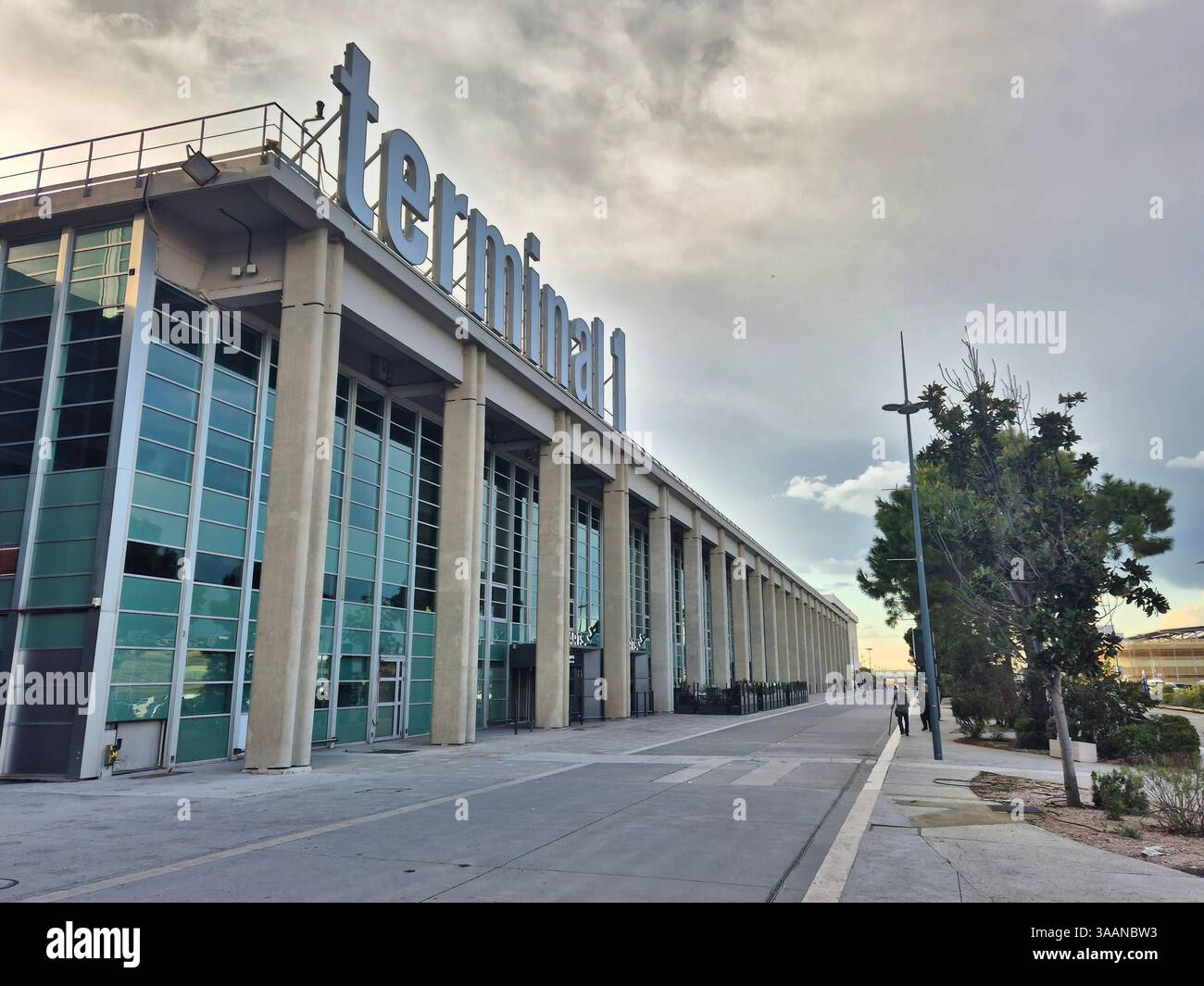 MARSEILLE, FRANCE - MARCH 25, 2025: Outdoor facade of the terminal 1 at ...