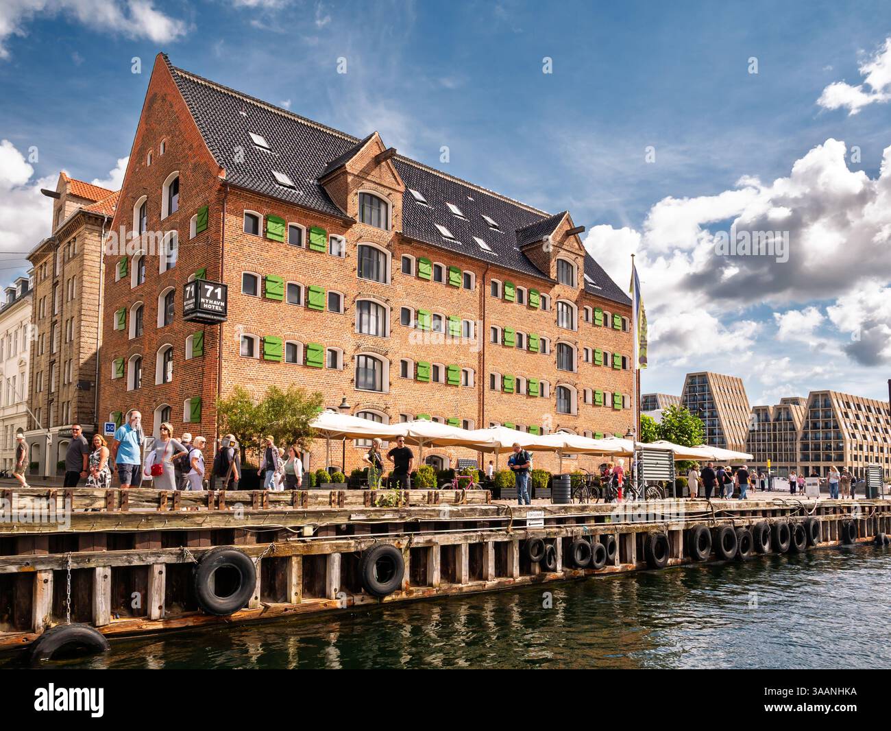 Nyhavn Canal corner with historic converted Suhr warehouse to hotel ...