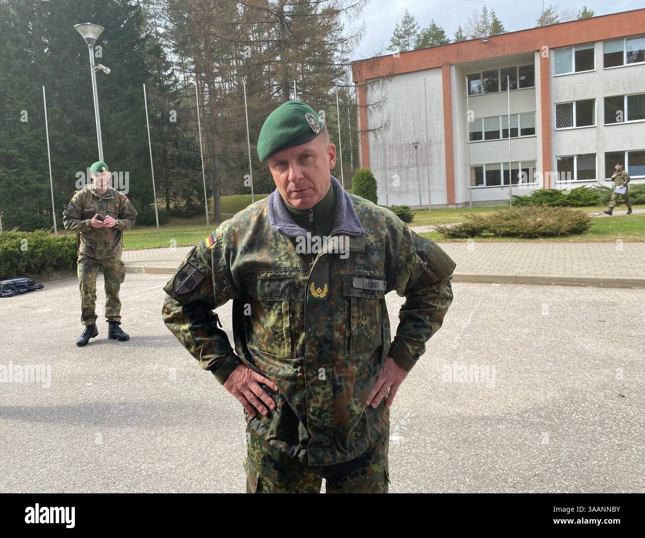 Nemencine, Lithuania. 01st Apr, 2025. Brigadier General Christoph Huber ...