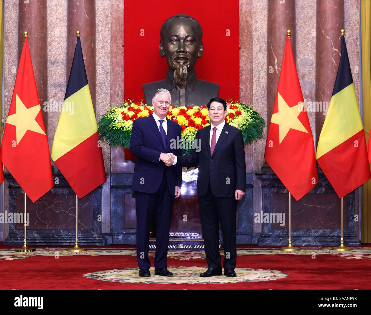 King Philippe of Belgium and Vietnamese President Luong Cuong shake ...