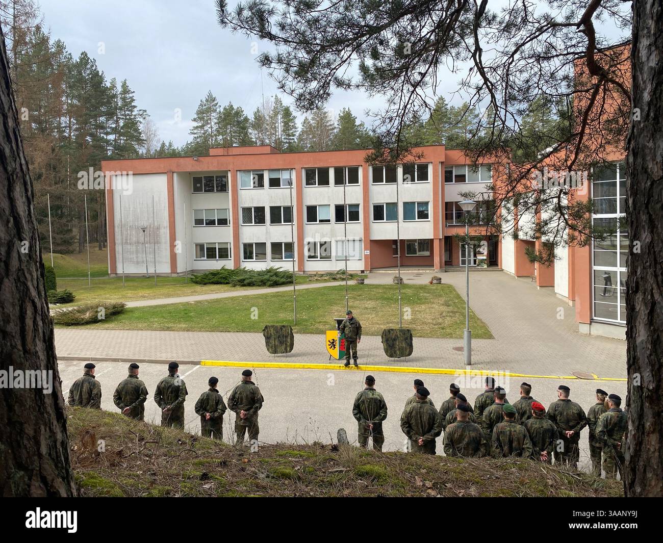 Nemencine, Lithuania. 01st Apr, 2025. Brigadier General Christoph Huber ...