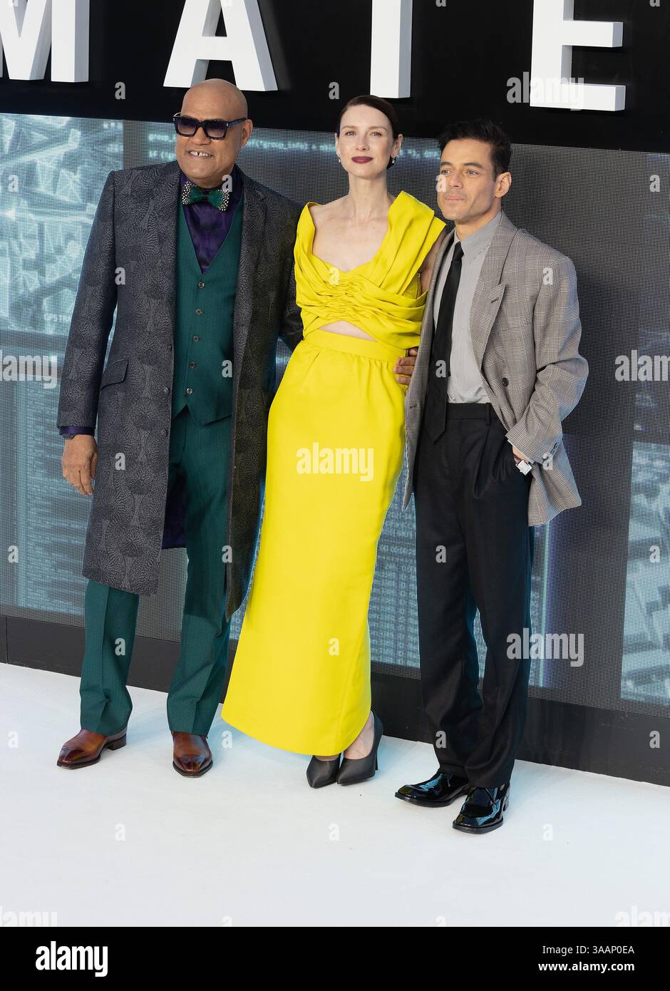 London, UK. 31 March, 2025. Laurence Fishburner, Catriona Balfe and Rami Malek attend The ...