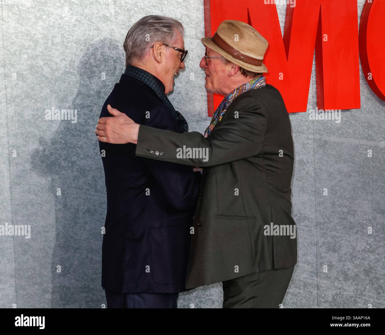 London, UK. 27th Mar, 2025. Pierce Brosnan and Geoff Bell attend the ...