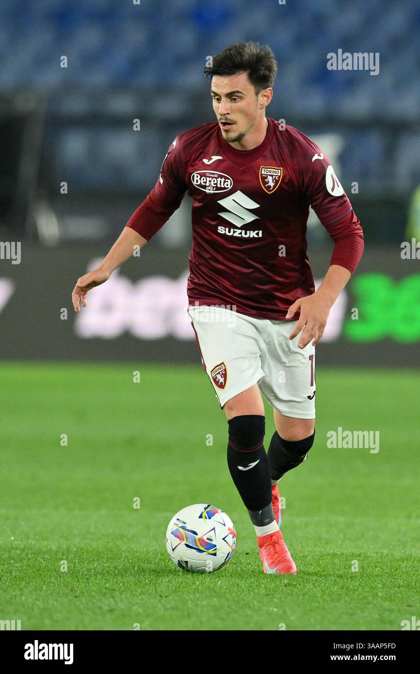 Rome, Italy. 31st Mar, 2025. Olimpico Stadium, Rome, Italy - Eljif ...