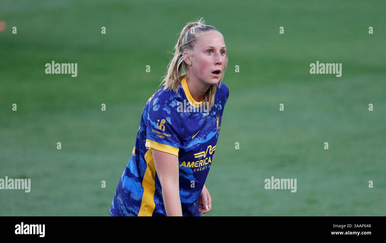 Utah Royals midfielder Dana Foederer (22) during an NWSL soccer match ...