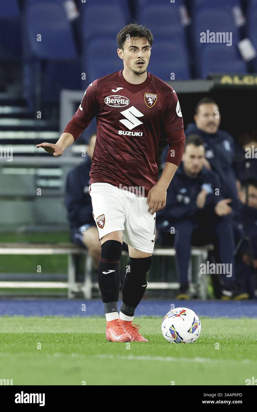 Rome, Italy. 01st Apr, 2025. Torino's Macedonian midfielder Eljif Elmas ...