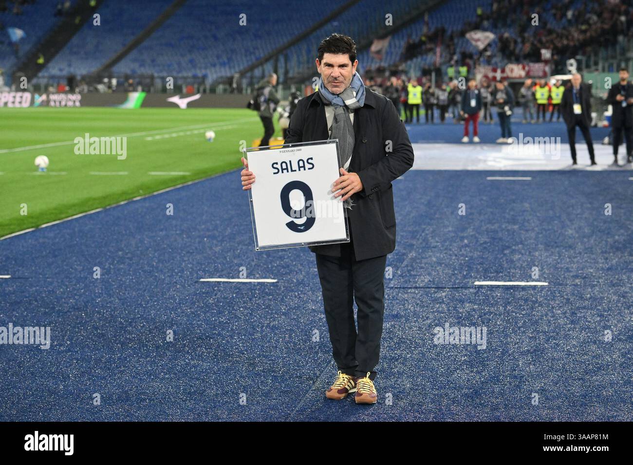 Olimpico Stadium, Rome, Italy - Marcelo Salas with his number 9 shirt ...