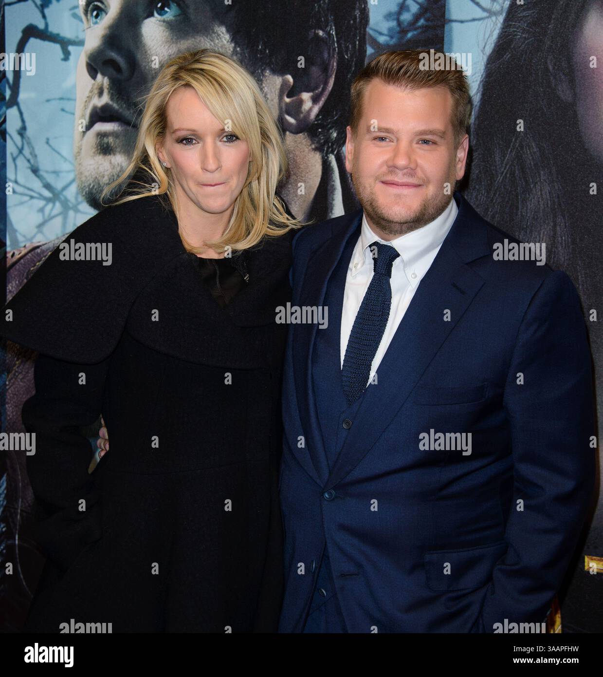 Julia Carey and James Corden attend the Uk Gala Screening of 'Into The ...