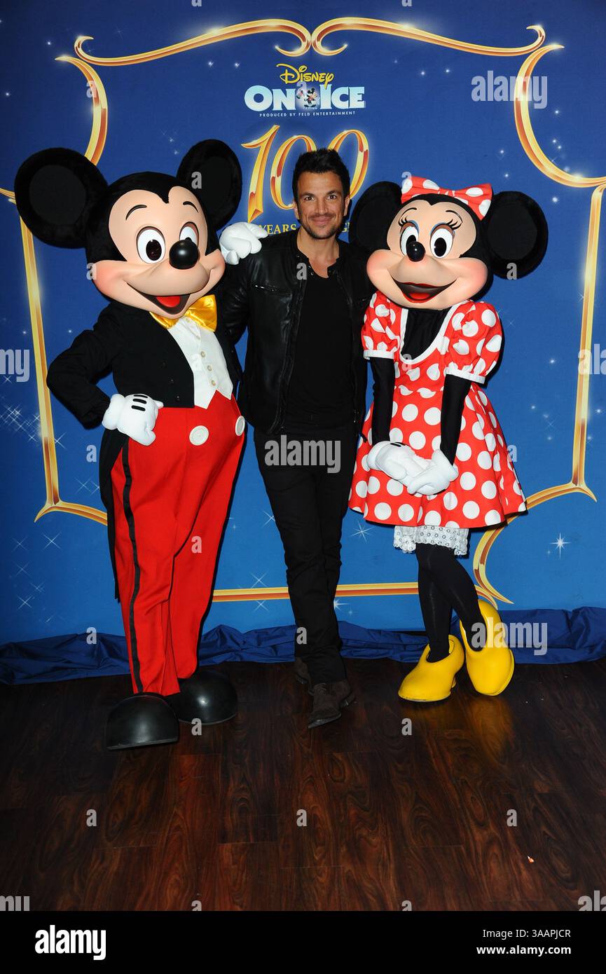 Peter Andre attends the Disney on ice at the O2 Arena, London on ...