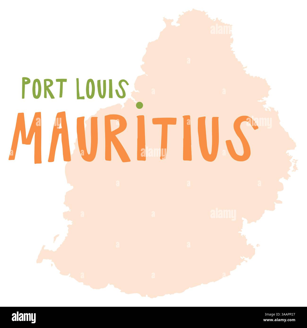 Vector map of Mauritius. Outlines of the island state in the Indian Ocean Stock Vector Image ...