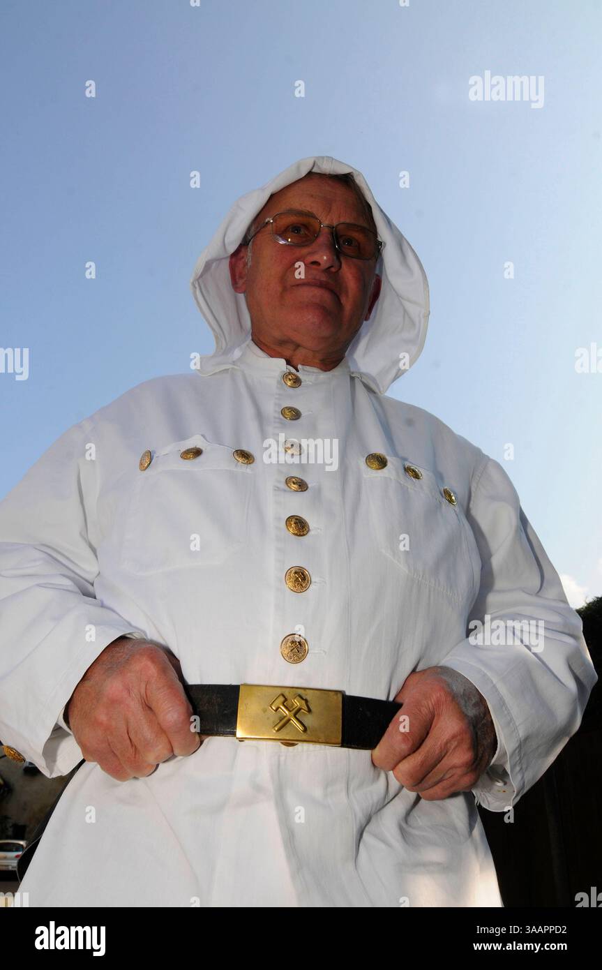 miner in traditional a miners costume from Eisenerz in Austria miner ...