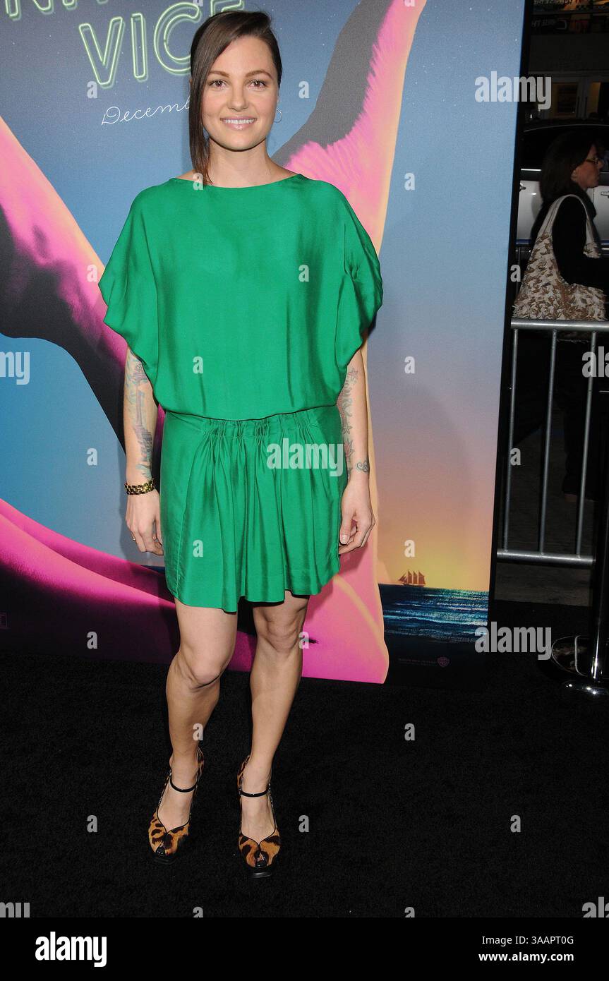 Michelle Sinclair at the Inherent Vice Premiere held at the TCL Chinese ...