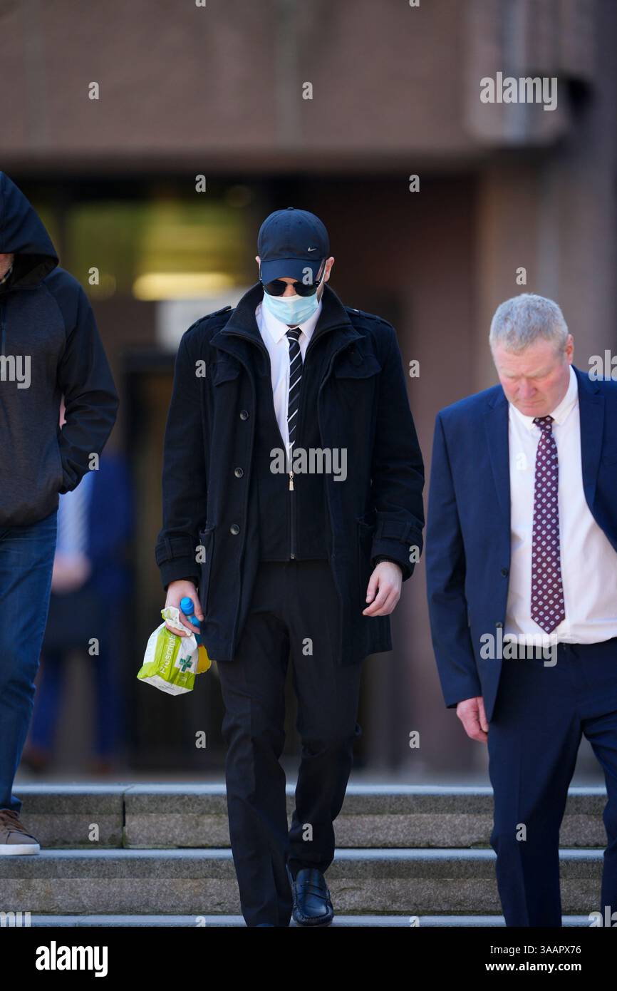 Kyle Shaw (left) outside Liverpool Crown Court, where he was given a 20 ...