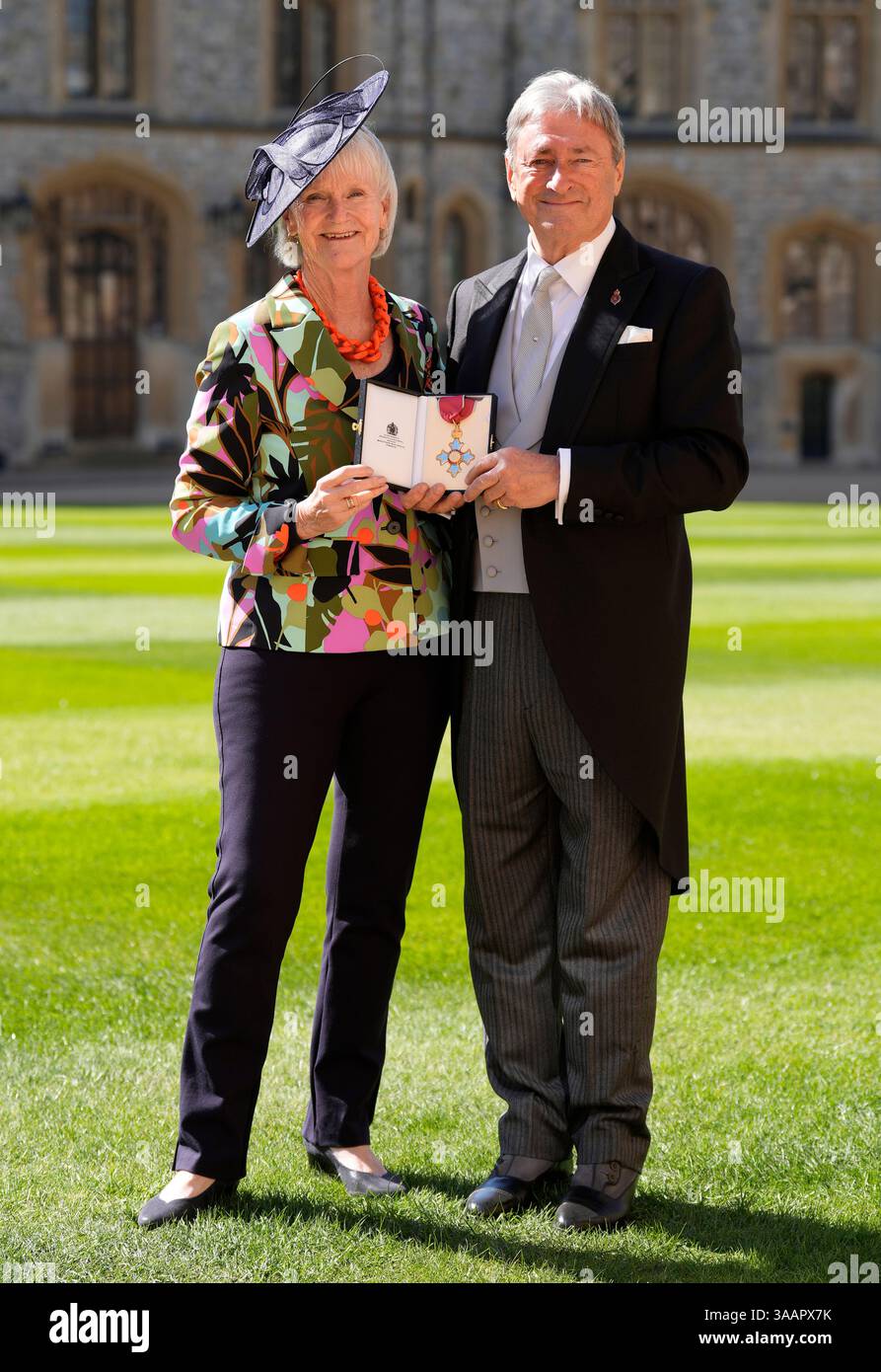 Alan Titchmarsh with his wife Alison after being made a Commander of ...