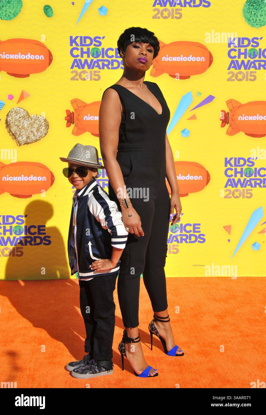 Jennifer Hudson with her son David Daniel Otunga Jr. at Nickelodeon's ...