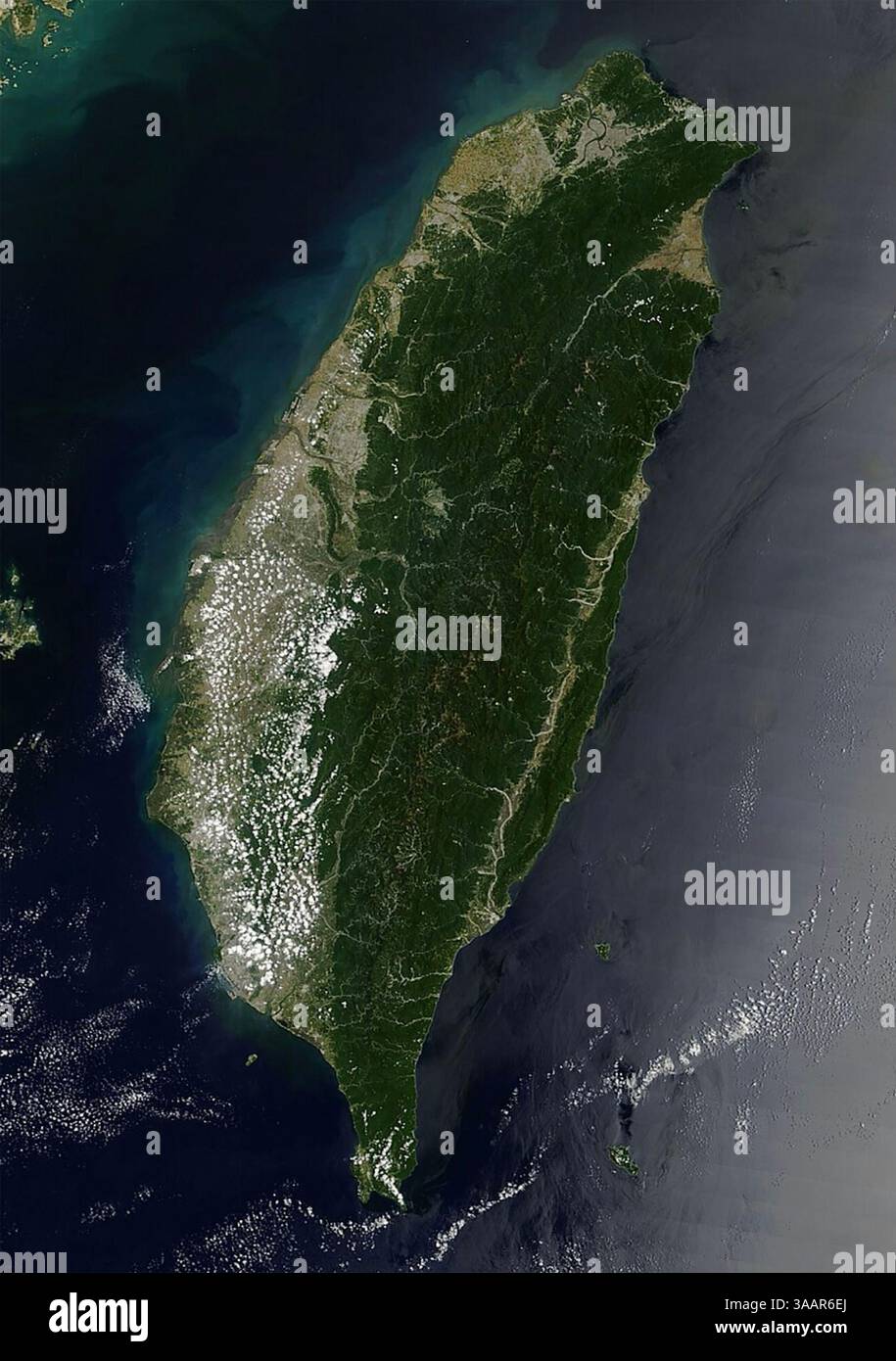 TAIWAN in a NASA satellite photo Juy 2022 Stock Photo - Alamy