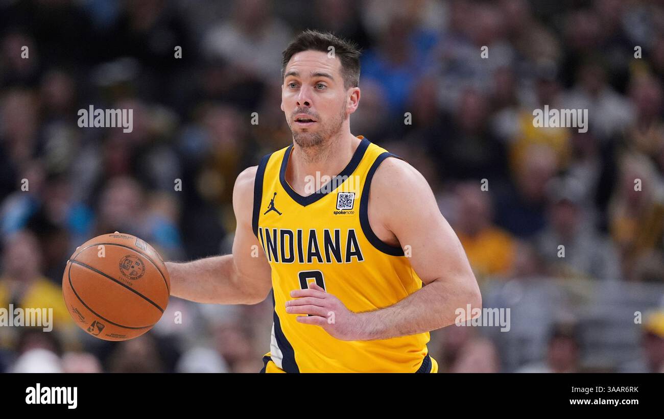 Indiana Pacers guard T.J. McConnell (9) plays against the Sacramento ...