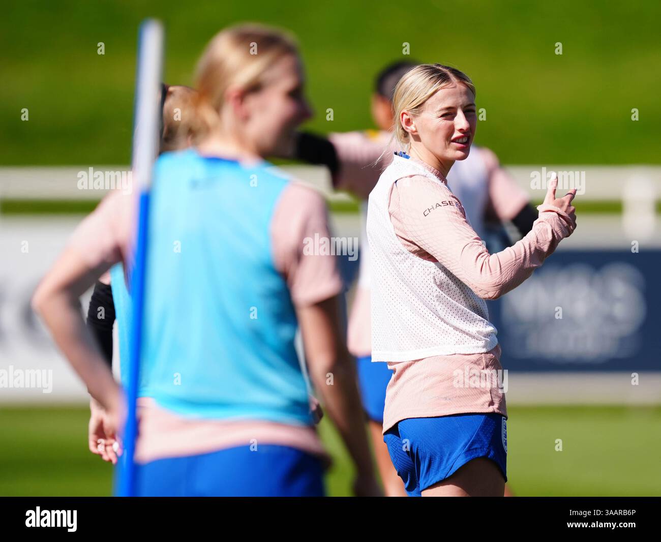 England's Chloe Kelly during a training session at St George's Park ...