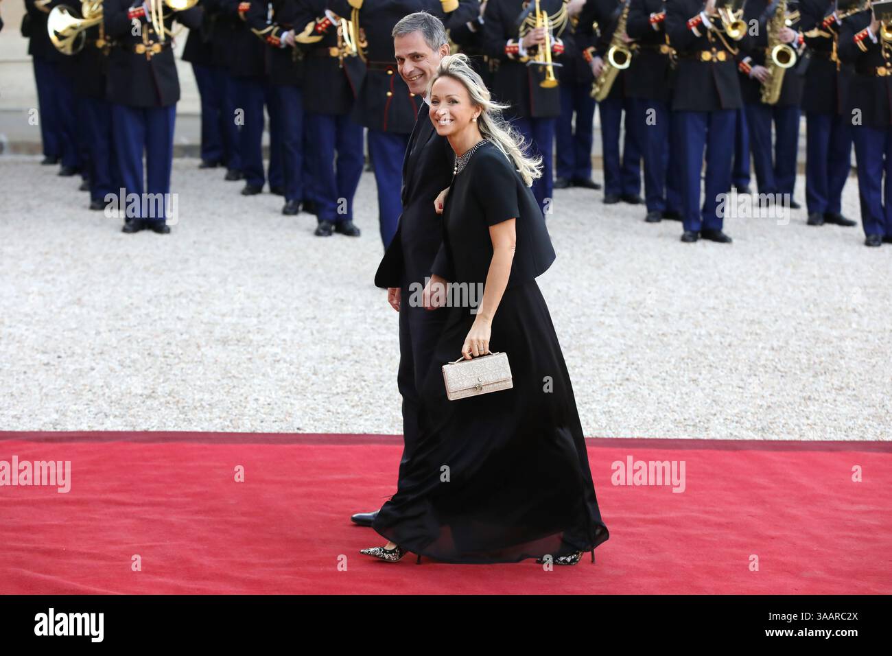 Paris, France on 31 March, 2025, Rodolphe Saade and wife Veronique ...