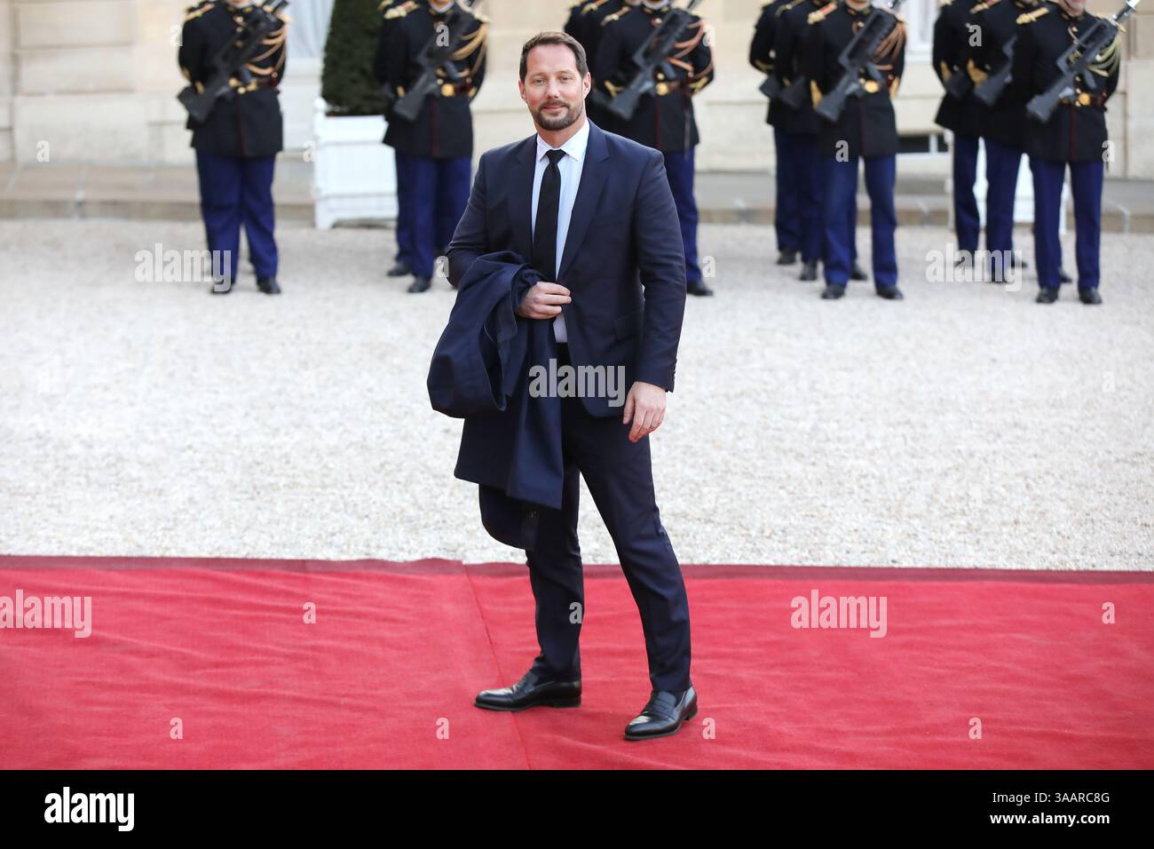 Paris, France on 31 March, 2025, Thomas Pesquet arrives for a state ...