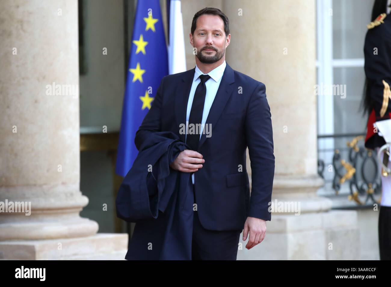 Paris, France on 31 March, 2025, Thomas Pesquet arrives for a state ...