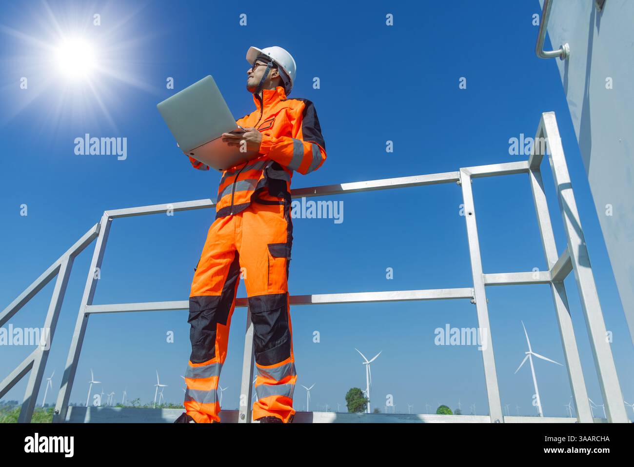 Professional Asian Engineer technician male worker checking service ...