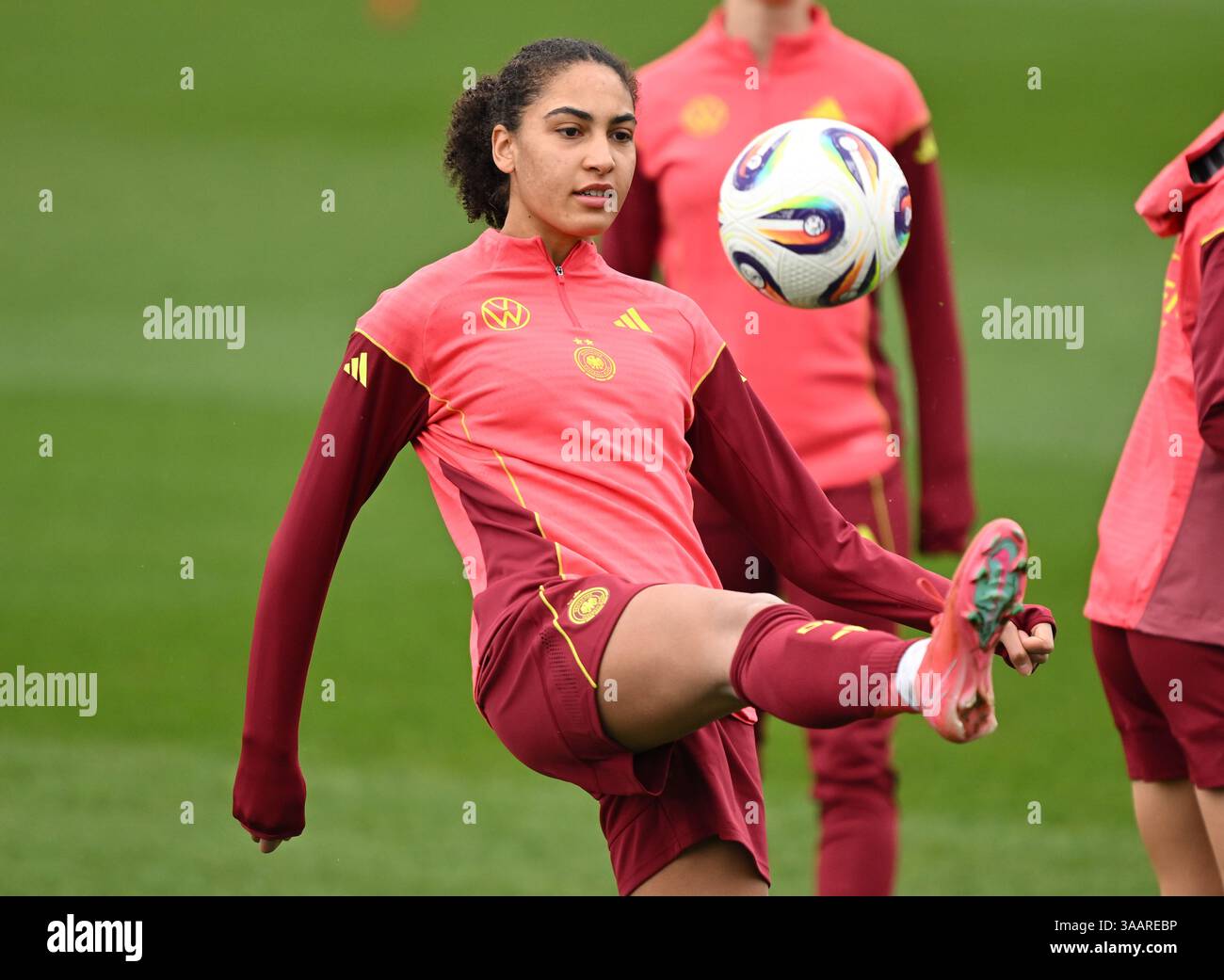 Hesse, Frankfurt, Germany. 01 April 2025, Hesse, Frankfurt/Main: Soccer ...