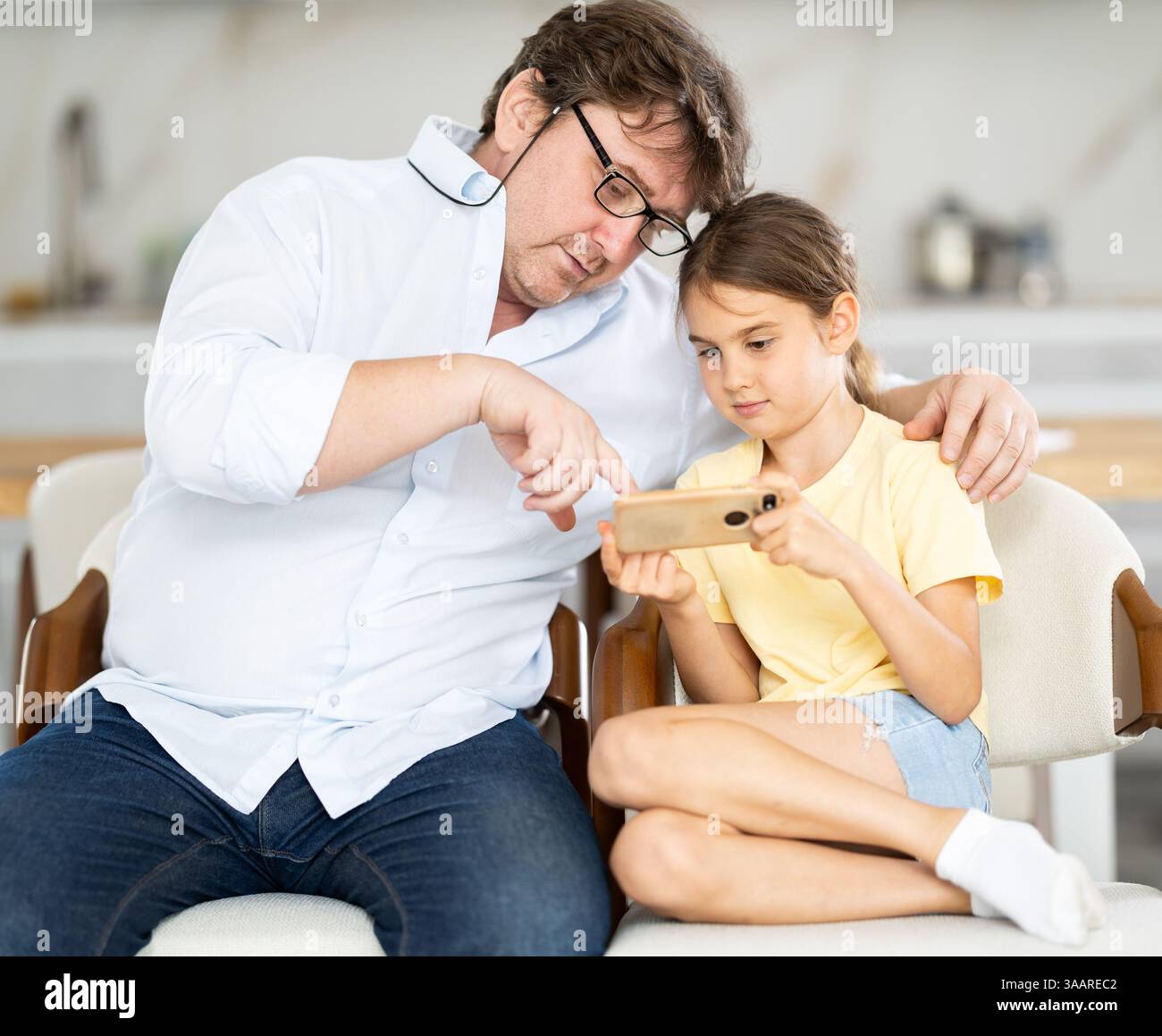Father shows something child on hi-res stock photography and images - Alamy